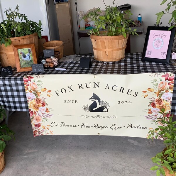 Customizable Homestead Banner, Farmhouse Flag, Personalized Family Farm ...