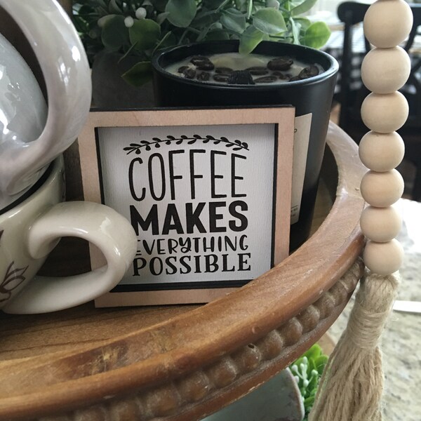 Miniature Tiered Tray Wood Signs 3x3 - Etsy