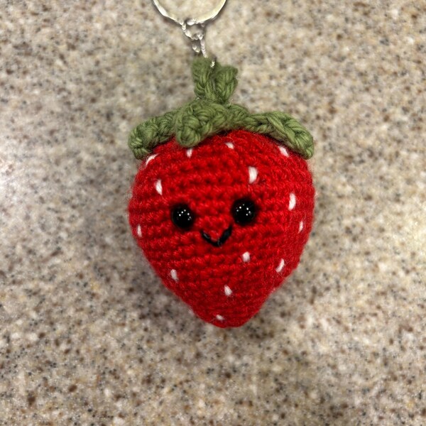 Fruit Keychain Crochet Pattern, Banana, Orange, Strawberry, Apple ...