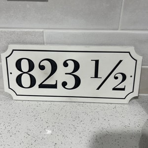 15 Inch Stud Mounting Art Deco Narrow Modern House Numbers - Etsy