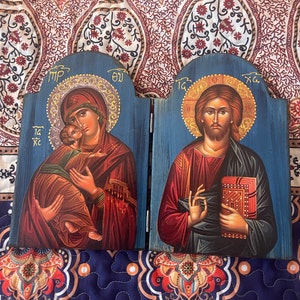 Triptych Orthodox Table Icon,with the Holy Family and the Annunciation ...