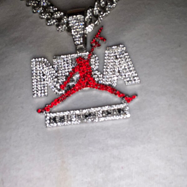 NBA Youngboy 18k Gold/white Gold CZ Diamond Hiphop Iced Pendant/chain ...