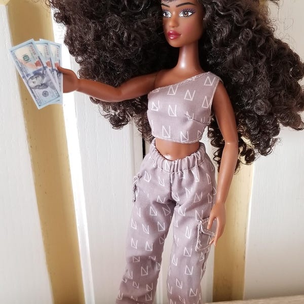 1:6 Scale Miniature US Dollar Bill Doll Size Money 11.5 Inch Fashion ...