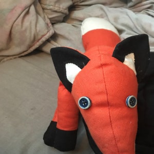 Light Grey Fox Soft Filled Plush Toy Handmade - Etsy