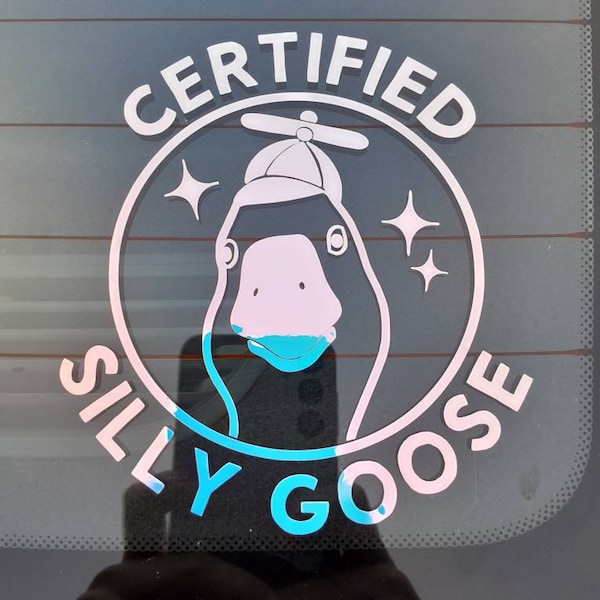 Certified Silly Goose on Board Holographic Bumper Car Window Transfer ...