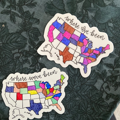 MAGNET Where I've Been Map Sticker United States USA Decal Travel ...