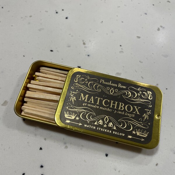 The Matchbox | Vintage-style Gold Tin With 40+ 3-inch Matches | Candle ...