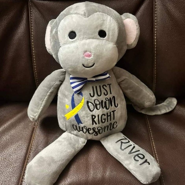 Down Syndrome Gifts for Kids - Personalized Monkey - Down Syndrome ...
