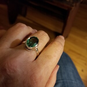 Green Quartz Ring, Handmade Quartz Ring, Green Gemstone Ring, 925 ...