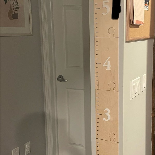 Growth Chart Ruler 3D | Playroom Decor | Wood Growth Chart | 1st ...