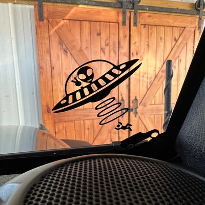 Jeeper Windshield Decal Alien Abduction/ufo Jeeper Sticker /wrangler ...