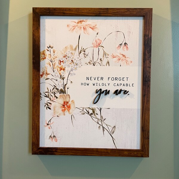 Spring Farmhouse Sign, Wildflowers Wood Sign, Inspirational Quotes ...