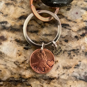 Husband and Wife Wedding Day Personalized Lucky Penny Key | Etsy