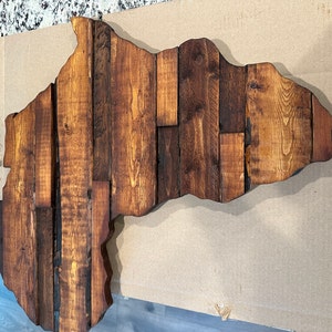 Michigan Rustic Wood State Cut Out, Wooden Michigan State Outline ...