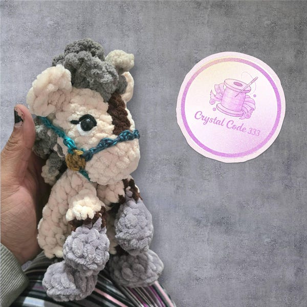 ITTY Paylin the Pony Snuggler + Stuffie 2-in-1 Crochet Pattern | No Sew ...