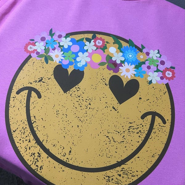 Lemons PNG Smiley Face PNG Purple Spring Smiley Face Shirt Trendy Cute ...