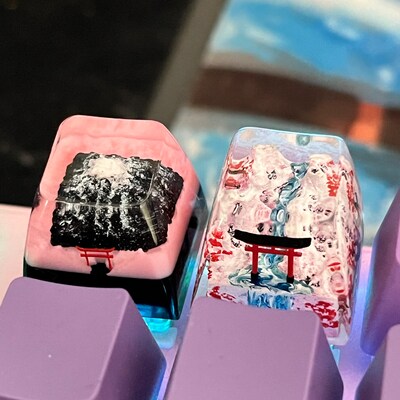 Shiny Drifloon Keycap-anime Keycap Handmade,resin Keycap, Keycap Custom ...