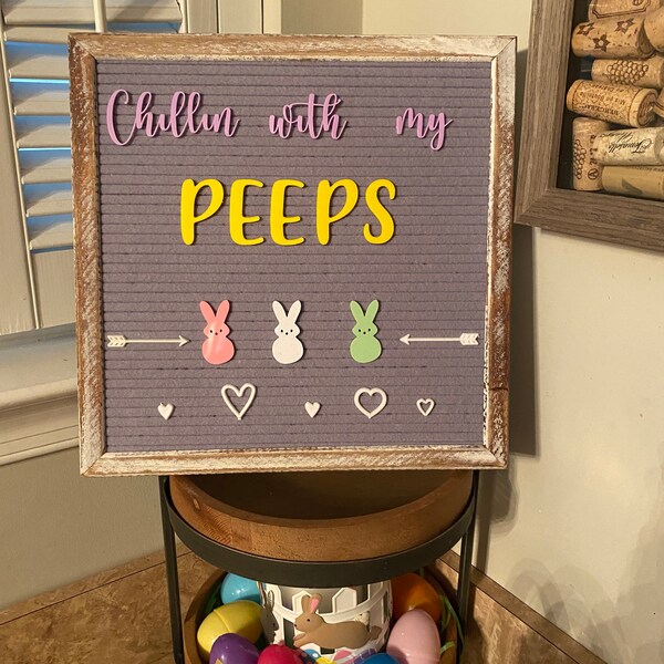Chillin With My Peeps Letter Board Icons - Easter Letter Board ...
