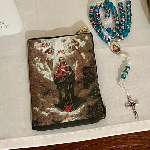 Tin Immaculate Heart of Mary Mirror - Etsy