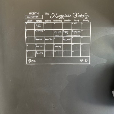 Weekly Calendar Vinyl Decal for Dry Erase Board or Frame 16 X - Etsy