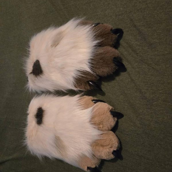 Furry Paws With Star Pattern and Colorful Style | Fluffy Fursuit ...