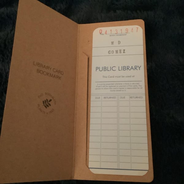 Personalised Old Fashioned Vintage Public Library Card Bookmark - Etsy