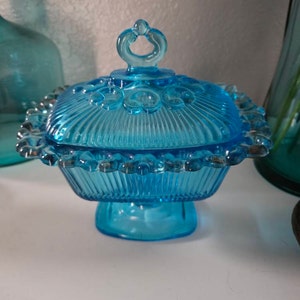 Green Depression Glass Princess Pattern Cookie Jar No Lid - Etsy