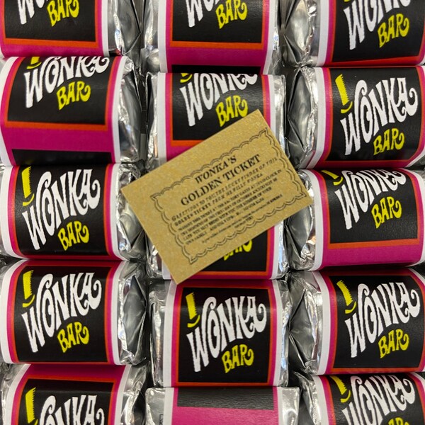 Wonka Chocolate Bar With Golden Ticket (chocolate Included)-one Bar per ...