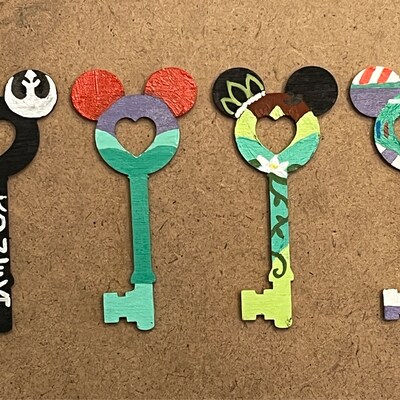 Mickey Mouse Wooden Cutout Shape, Wooden Mickey Mouse for Crafts ...