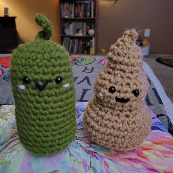 Emotional Support Pickle & Positive Poo Pattern Bundle,us Terms ...