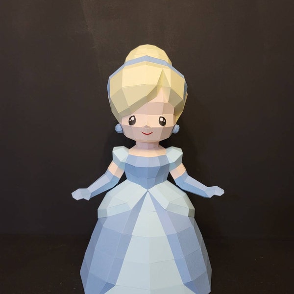 Doll 44/ Diy Craft/ Template PDF STUDIO SVG/ Low Poly/ Papercraft/ 3D ...