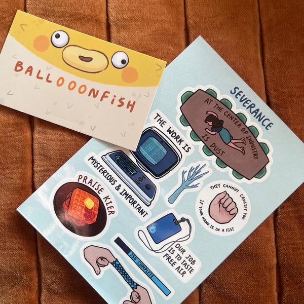Severance TV Show Sticker Sheet: Glossy Matte Laminated Stickers - Etsy