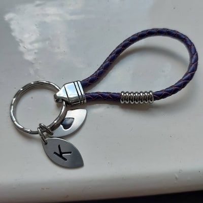 PERSONALISED LEATHER KEYRING 18th Birthday Gift Custom Keychain With ...