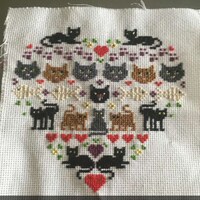 Heart and Cats 1 Cross Stitch Pattern Instant Download PDF - Etsy Canada