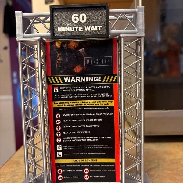 Haunted House Entrance Portal & Wait Time Sign Inspired by HHN ...
