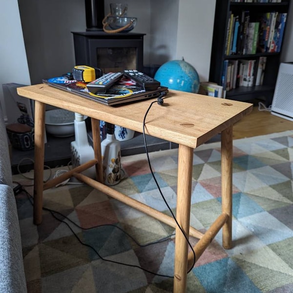 Handmade Solid Oak Table With Braced Legs: Danish Oil Finish, Cottage ...