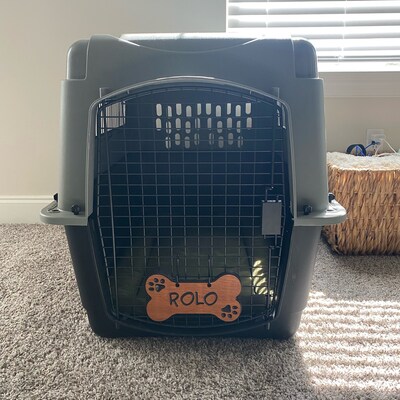 Dog Name Dog Crate Sign With Hooks - Etsy