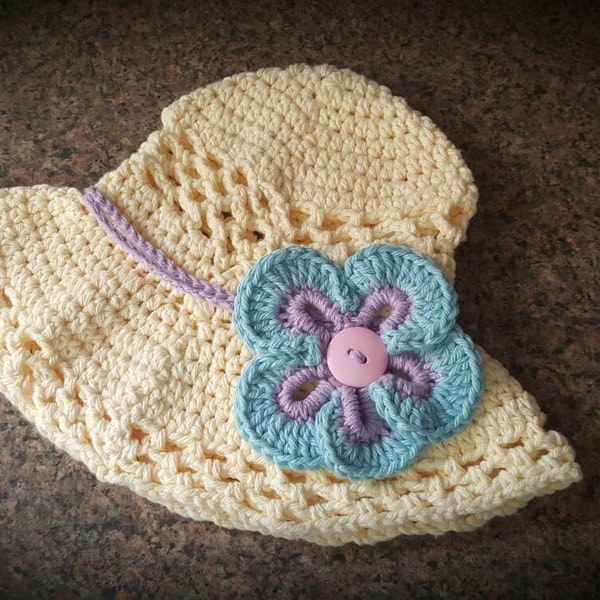 Crochet Hat PATTERN - Island Girl - Crochet Pattern for Summer Hat ...