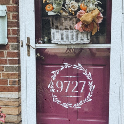 Front Door Decal Address for Door Vinyl Decal Personalized Address ...