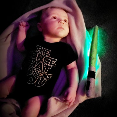Star Wars Baby, Baby Shower Gift, Light Saber Baby, Lightsaber Rattle ...