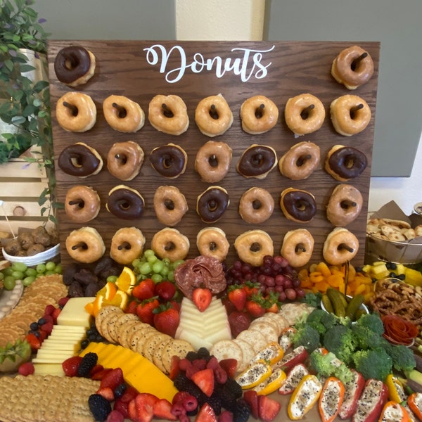 Large Tabletop Donut Wall W/STAND Holds 50 or 100 Doughnuts Bar Dessert ...