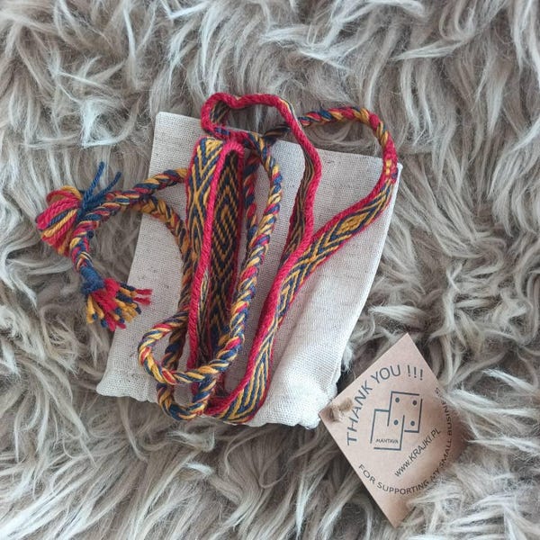 Tablet Woven Band, Woolen Viking Trim, Based on Archaeological Find ...