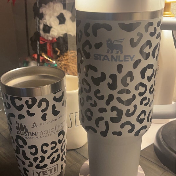 Leopard Print Sticker, Leopard Print Vinyl Decal for Cups, Mugs and ...