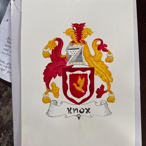 Personalized Hand-painted Watercolor Crest | One-of-a-kind Gift | Made ...