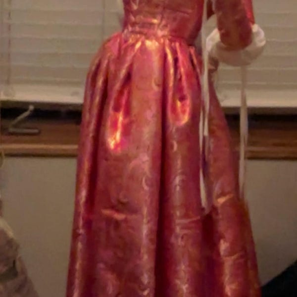 Pink Renaissance Fantasy Renaissance Over Gown Dress Gauntlet Sleeves ...