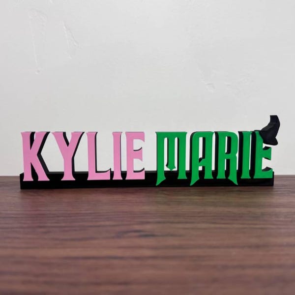 3D Printed Wicked Style Custom Name Plate - Etsy
