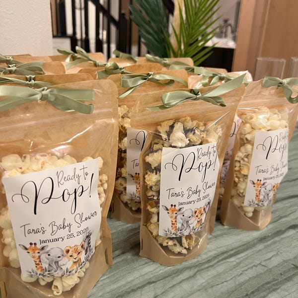 Safari Baby Shower Favors Wild One Jungle Theme Party Ready to Pop Baby ...