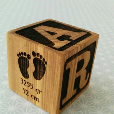 Personalized Wooden Baby Block Gift Engraved It's A Girl - Etsy UK