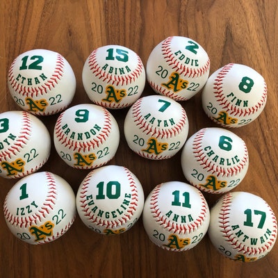 12 Personalized Baseballs Baseball Team Gift End of Season Custom ...