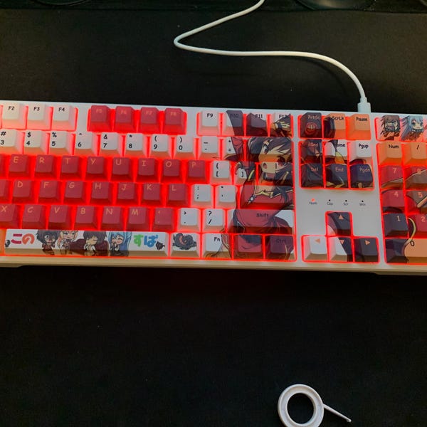KDA All Out Seraphine Seraphine Superstar Lol Series Keycap Set, 127 Keys PBT for Mechanical ...